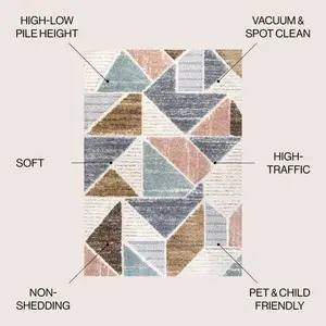 JONATHAN Y Aileen Geometric Scandi Colorblock Carved Area Rug