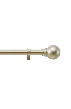 Dkny Griffin Adjustable Curtain Rod & Finial Set - Gold
