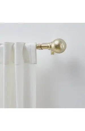 Dkny Griffin Adjustable Curtain Rod & Finial Set
