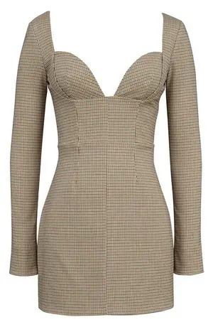 House Of Cb Structured Houndstooth Mini Dress