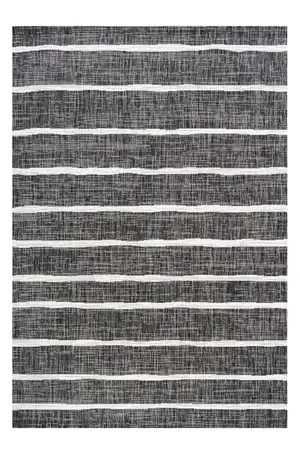 JONATHAN Y Colonia Berber Stripe Indoor/outdoor Area Rug - Black/ivory