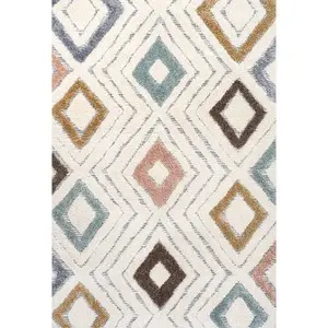 JONATHAN Y Amira Diamond High-low Area Rug