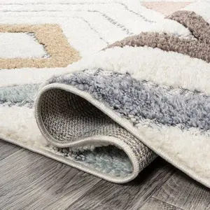 JONATHAN Y Amira Diamond High-low Area Rug