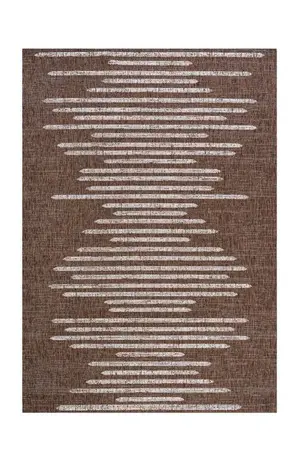JONATHAN Y Zolak Berber Stripe Geometric Indoor/outdoor Area Rug - Brown/beige