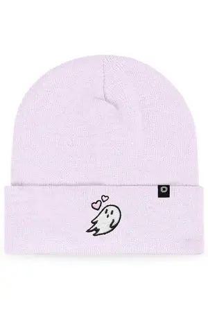 DALIX Dalix Heartly Ghost Beanie Cap Lavender