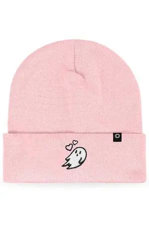 DALIX Dalix Heartly Ghost Beanie Cap Pink