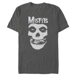 MISFITS Classic Fiend Skull Logo Distressed Graphic T-shirt