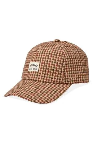 Brixton Woodburn Netplus® Baseball Cap - Tigers Eye/ Brown Houndstooth