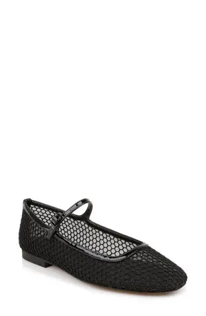 L'Agence Grainne Mary Jane Flat - Black Mesh