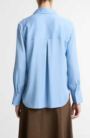 Vince Stretch Silk Button-up Shirt
