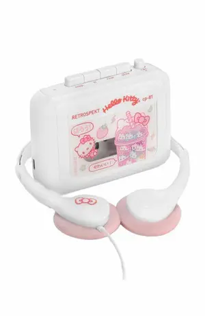 RETROSPEKT X Hello Kitty Strawberry Kawaii Cp-81 Portable Cassette Player - White