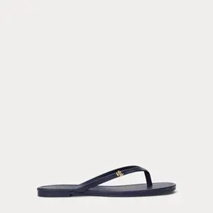 Ralph Lauren Raquel Leather Flip-flop - Refined Navy