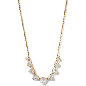 Nadri Luxor Cubic Zirconia Frontal Necklace - Gold