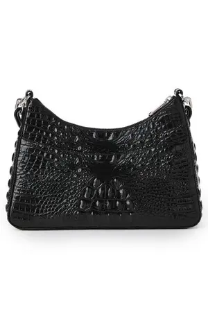 Brahmin Mod Esme Croc Embossed Leather Shoulder Bag