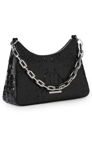 Brahmin Mod Esme Croc Embossed Leather Shoulder Bag