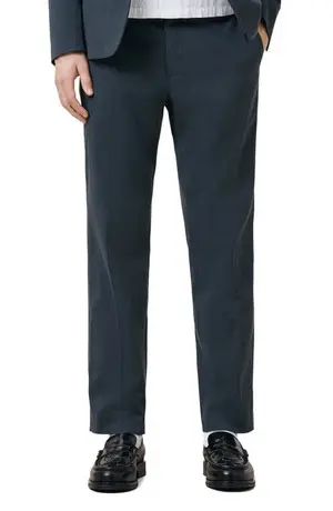 ALLSAINTS Bay Flat Front Cotton Pants - Ink Blue