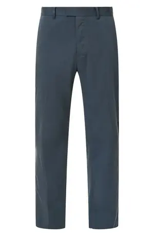 ALLSAINTS Bay Flat Front Cotton Pants - Ink Blue