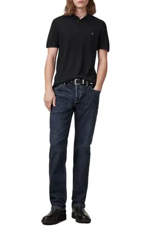 ALLSAINTS Mode Merino Wool Polo - Black