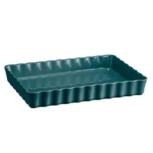 EMILE HENRY Deep Rectangle Tart Dish - Blue Flame