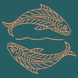 LOST GODS Simple Fish Print Graphic T-shirt
