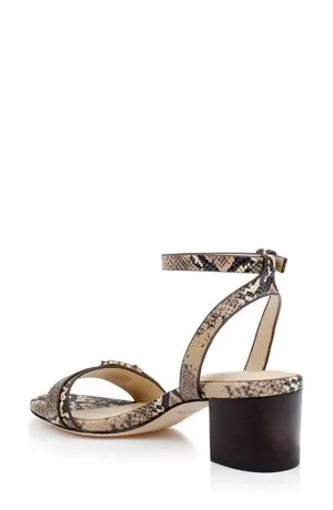 L'Agence Hughette Snakeskin Embossed Sandals