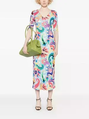 Etro Paisley Print Midi Dress