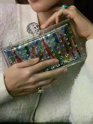 AQUAZZURA Tequila Clutch - White