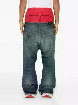 Balenciaga Layered Jeans - Blue