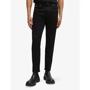 BOSS Delaware Brand-patch Slim-fit Denim Jeans - Black