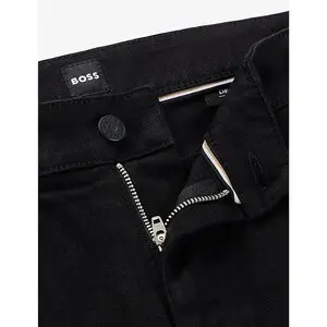 BOSS Delaware Brand-patch Slim-fit Denim Jeans - Black