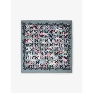 Zadig&Voltaire Blondie Butterfly-print Silk Scarf - Breeze
