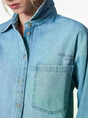 TWINSET Stud-embellished Denim Shirt