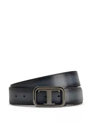 TOD'S Reversible Leather Belt - Blue