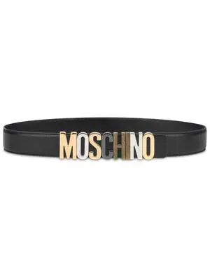 Moschino Lettering Belt - Black