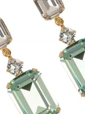 JENNIFER BEHR Justine Crystal Drop Earrings - Green
