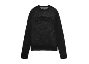 StÜssy Loose Knit Logo Sweater - Black