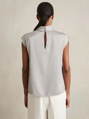 REISS Dania High Neck Top