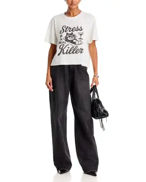 ASKK NY Graphic Print Cotton T-shirt - Stress