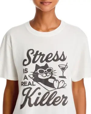 ASKK NY Graphic Print Cotton T-shirt - Stress