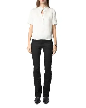Zadig&Voltaire Topher Satin Top - Flake