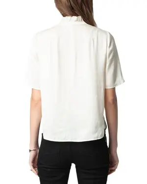 Zadig&Voltaire Topher Satin Top - Flake