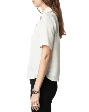 Zadig&Voltaire Topher Satin Top - Flake