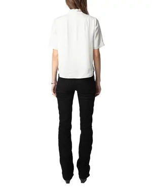 Zadig&Voltaire Topher Satin Top - Flake