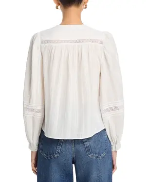 LA FEE MARABOUTEE Lace Trimmed Blouse