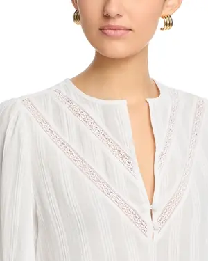 LA FEE MARABOUTEE Lace Trimmed Blouse