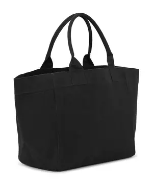 GANNI Contrast Logo Xxl Shopper Tote - Phantom