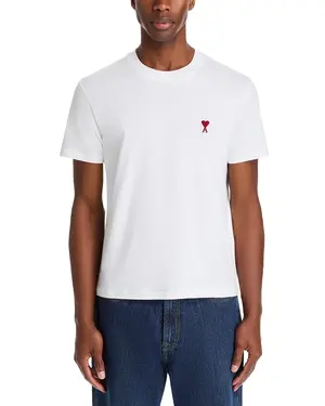 Ami Short Sleeve Logo Tee - White