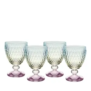 VILLEROY & BOCH Boston Pearl Crystal Red Wine Glasses, Set Of 4 Multi