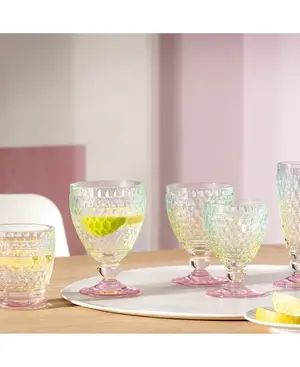 VILLEROY & BOCH Boston Pearl Crystal Red Wine Glasses, Set Of 4 - Multi