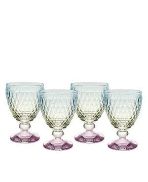 VILLEROY & BOCH Boston Pearl Crystal Red Wine Glasses, Set Of 4 - Multi